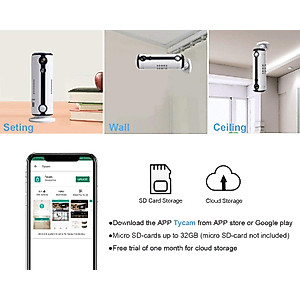 PjxerdQ 3G and WiFi IP Surveillance Camera High Resolution 720p HD Indoor Camera with Night Vision, Sound Detection, Motion Sensor, Bidirectional Audio for Baby Pet Children with App
