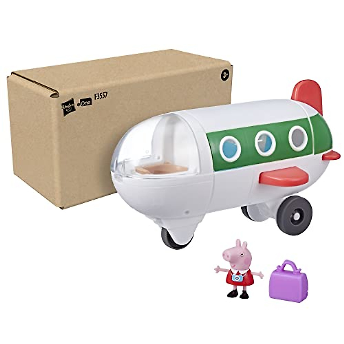 Peppa Pig Peppa’s Adventures Air Peppa Airplane Vehicle Preschool Toy with Rolling Wheels, 1 Figure, 1 Accessory; for Ages 3 and Up