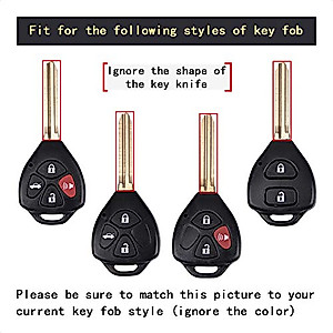 TANGSEN Key Fob Case Cover Compatible with PONTIAC VIBE SCION FR-S IQ TC XB XD for SUBARU BRZ for TOYOTA 4RUNNER AVALON CAMRY COROLLA MATRIX RAV4 VENZA YARIS 2 3 4 Button Keyless Entry Remote