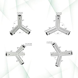 Simond Store Canopy Fittings Kit for 10’X20’ Frame Slant Roof, Low Peak Connectors for Carport Frame Boat Shelter Outdoor Canopies Party Tents Garden Shade Garage Batting Cage