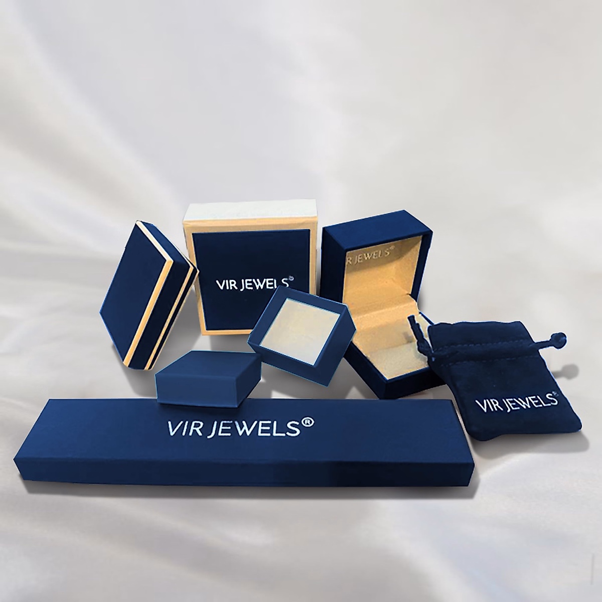 Vir Jewels 1 cttw Blue Sapphire Stud Earrings 14K White Gold Round with Push Backs September Birthstone