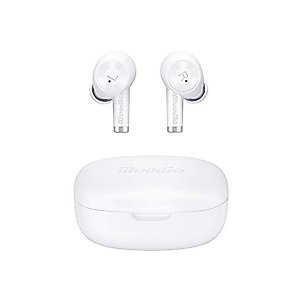 Bluedio Bluetooth Mini Wireless Earbuds, Ei Wireless Headphones in-Ear Earphones with Charging Case, 40Hrs Playtime, Car Headset Built-in Mic Support Wireless Charging for Cell Phone, Sport, White