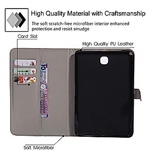 T350/P350 Case,Galaxy Tab A 8.0 2015 Case, [3D Pattern] UGOcase Slim Fit Protective PU Leather Folio Stand Wallet Smart Case with Auto Wake/Sleep for Galaxy Tab A 8 2015 Release, Pink Butterfly