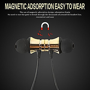 MADAGI Earphone Magnetic in-Ear Stereo Headset Earphone Wireless Bluetooth 4.2 Headphone Gift Blue