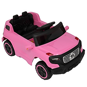 VALUE BOX Electric remote control Truck, Kids Toddler Ride On Cars 6V Battery Motorized Vehicles Children's Best Toy Car Safe with 3 Speeds, music, seat belts, LED lights and realistic Horns (Pink)…