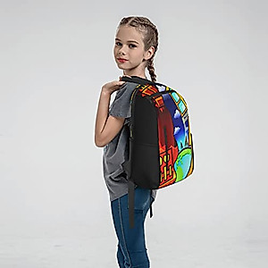 Geometry Dash Travel Backpack Multipurpose For Kids Teens Unisex Casual Daypacks Laptop Bookbag Outdoor Black