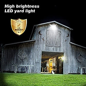 Juyace 18000lm LED Barn Light Dusk to Dawn Outdoor Lighting 5000K Daylight Adjustable Angle Yard Light with Photocell IP65 Waterproof for Outdoor Security/Area 120W Light