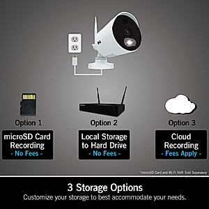 Night Owl 1080p AC Powered Panoramic Wi-Fi IP Indoor/Outdoor Camera with a 140° Ultra Wide Angle View, 2-Way Audio, Built-in Spotlight, Motion Detection, and Remote Viewing Mobile App