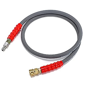 M MINGLE Pressure Washer Jumper Hose, 5 FT Whip Hose for Power Washer, Hose Reel Connector Hose for Pressure Washing with 3/8 Inch Quick Connect