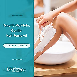 Bikini Zone Hair Growth Inhibitor - Cream to Help Stop Hair Growth for Face, Legs, Lips & Chin - Reduces Hair Density & Length - Painless Hair Inhibitor & Moisturizer After Waxing & Shaving (1 oz)