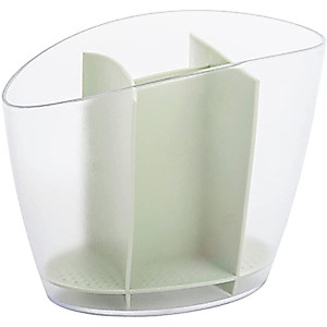 ceramic Utensil Caddy Creative Home Kitchen, Removable and Washable Chopstick Drain TubeSimple and Multi-Purpose Plastic Tableware Storage Tube Pen Holder chopstick holder (Color : Green)