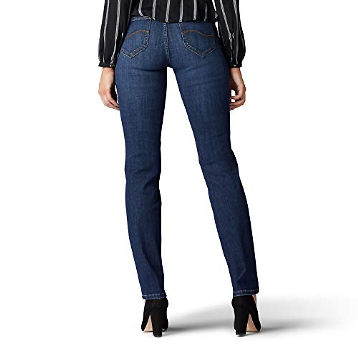 Lee Women's Sculpting Fit Slim Leg Pull On Jean, Landslide, 10