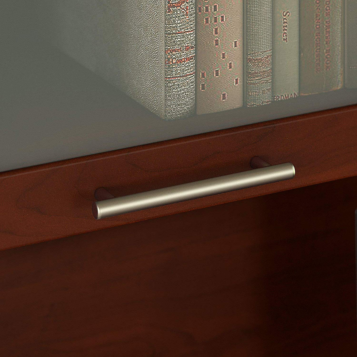 Bush Furniture Somerset 72W Desk Hutch in Hansen Cherry, Attachment with Shelves and Cabinets for Home Office