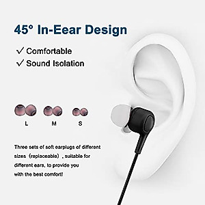 XINLIANG Earbuds Wired Earphones 5 Pack 3.5mm in-Ear Headphones with Microphone for Laptop, Tangle Free Ear Buds for Chromebook, Android, Gaming, Mp3, Cheap Earbuds for Kids School Students