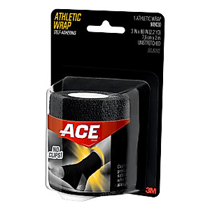 ACE Brand Athletic Wrap, 3 in. x 80 in., Black, 1 Roll/Pack