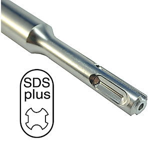 SDS Plus Core Drill Bit Adapter with Pilot Drill Core Drill Bit Extended Adapter with TCT Pilot Drill Bit for 6" Long Core Drill Bits Drill Deep Deep Holes for Drilling Concrete Brick and Masonry