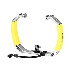 Movo GB-U80 Underwater Diving Rig with Cold Shoe Mounts, Strap - Compatible with GoPro Hero, HERO3, HERO4, HERO5, HERO6, HERO7, HERO8, HERO9, HERO10, Osmo Action - Scuba GoPro Accessory (XL Version)