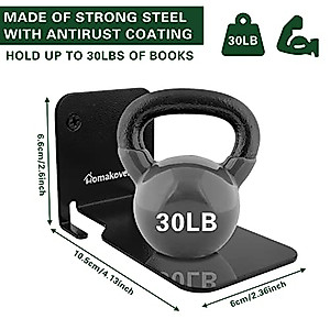 Invisible Floating Bookshelves Wall Mounted, Heavy-Duty Bookshelf Small Metal Shelves Storage Book Organizers, Floating Book Shelf Wall Ledge Shelves for Home Office Classroom Library (Black, 6 Pack)
