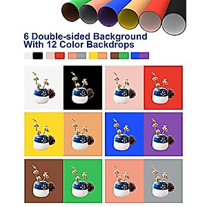 Upgraded PULUZ Photo Studio Light Box 16"/40cm Portable Foldable Photo Light Tent, Professional Tri-Color Dimmable Shooting Tent Kit with 144 LED Lights & 6 Backgrounds (12 Colors)