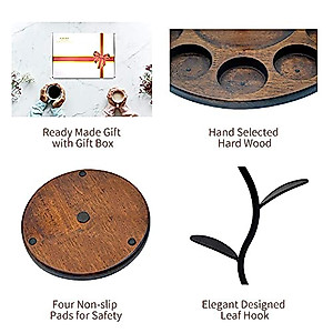 SASIDO Coffee Mug Tree and K Cup Holder, Coffee Cup Holder for Counter, Coffee Pod Holder with MugStorage Rack, Coffee Bar Decor Accessory & Kitchen Organizer, Gift for Coffee Lover, Black