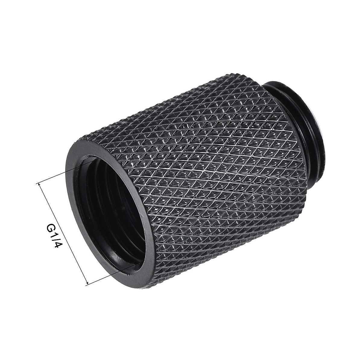 uxcell Male to Female Extender Fitting G1/4 x 20mm for PC Water Cooling System Black 4pcs