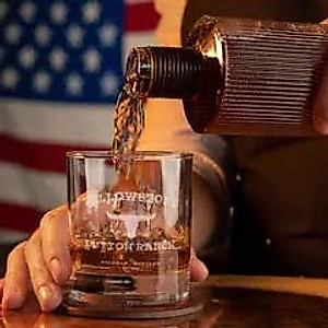 Yellowstone Dutton Ranch Old Fashioned Whiskey Rocks Glass - Made in USA