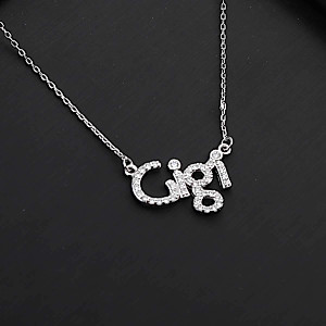 ENSIANTH Gigi Necklace Grandma Jewelry Mother's Day Gift Gigi Letter Necklace Nana Mimi Gigi Gift Family Jewelry (Gigi necklace SC)