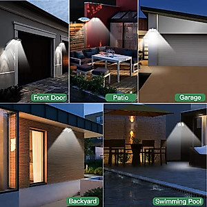 Ceena Outdoor Solar Lights with Romote, IP65 Waterproof Motion Sensor Solar Street Light, 384LEDs 2000lm Super Bright Security Pole Light for Front Door, Patio, Street, Backyard, 1 Pack