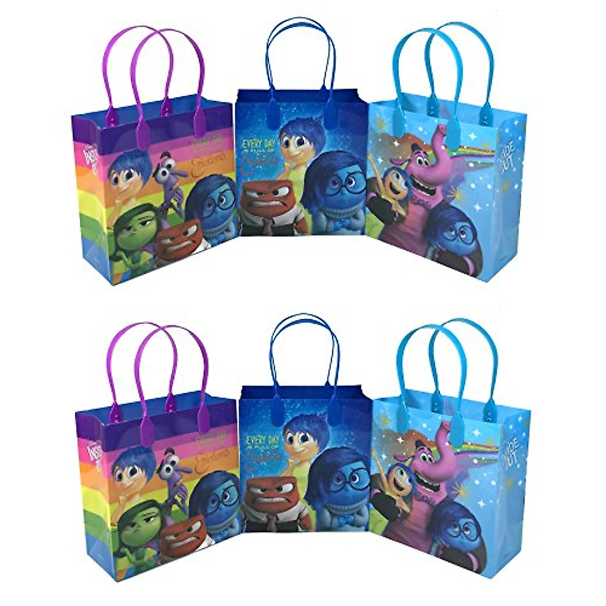 Inside Out Emotions Party Favor Gift Goodie Bag - 12 Pieces