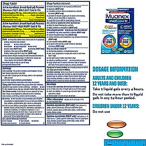 Mucinex Fast-Max Max Strength, Day Cold & Flu & Night Cold & Flu Liquid Gels (Pack Of 3), 72 Count (Packaging May Vary)