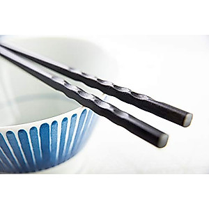 Mintrico Reusable Chopsticks Luxury Japanese Style 5 Pair Set Dishwasher Safe (Wave)