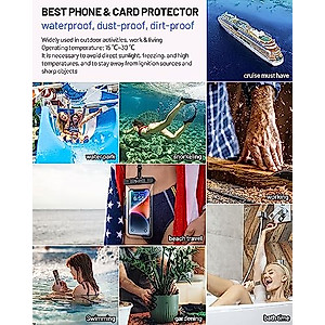 Rynapac Waterproof Phone Pouch - 7.5in Universal Water Proof Cell Phone Case for Beach Travel Must Haves, Cruise Essentials Waterproof Phone Bag with Lanyard for iPhone 15 Pro Max Galaxy S23 Pixel 7a