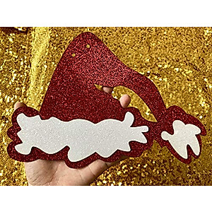 LeeSky Drink Up Grinches Banner Gold Glitter Grinch Christmas Decorations, The Grinch Party Decor, Merry Christmas Banner, Ugly Christmas Sweater Party Decor