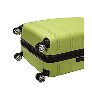 Rockland Melbourne Hardside Expandable Spinner Wheel Luggage, Lime, 2-Piece Set (20/28)