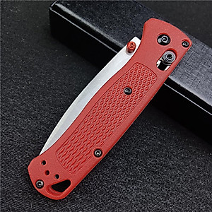 3.15'' 8Cr13Mov Steel Blade Nylon Glass Fiber Handle with Clip, Single-handed Opening Portable Camping EDC Knife, Outdoor Survival Tool Everyday Carry, Christmas Gift