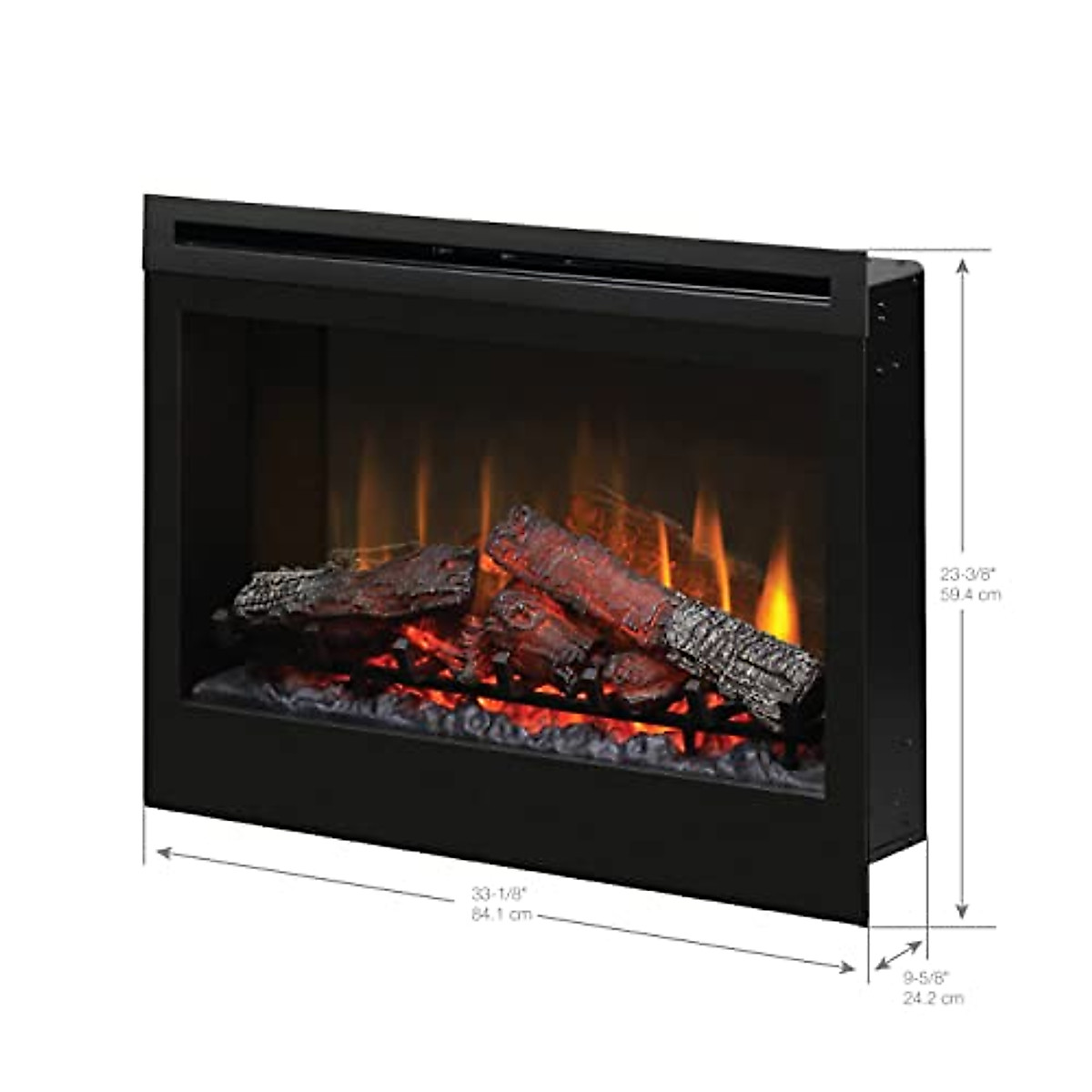 DIMPLEX DF3033ST 33" Electric Fireplace Insert, Model, 120V, 780W, 8.3 Amps, Black
