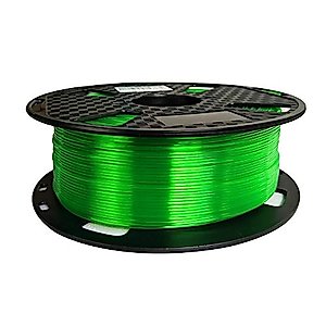Translucent Green PETG Filament 1.75 mm 1KG 3D Printer Filament 2.2LBS Spool 3D Printing Materials Fit Most FDM Printer Easy to Print CC3D Grass Green Color
