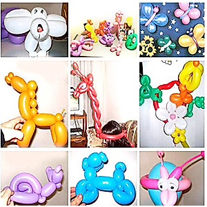 200 PCS Latex Twisting Balloons 260Q Magic Balloons Assorted Color Long Balloons For Animal Shape Party, Birthdays, Clowns, Weddings Decorations (With 1PCS Pump)…