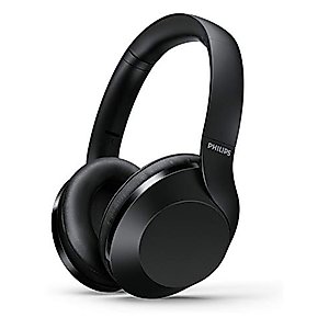 Philips Performance PH802 Wireless Bluetooth Over-Ear Headphones Noise Isolation Stereo with Hi-Res Audio, up to 30 Hours Playtime with Rapid Charge - Black (TAPH802BK) (Renewed)