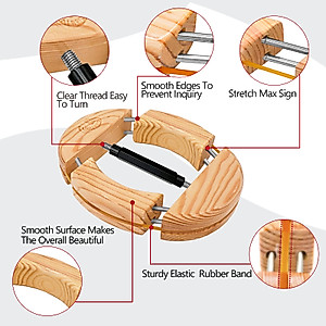 HAIBEIR Hat Stretcher 4-Way Wooden Hat Stretcher Black for Adults One Size from 7.08'' to 9.6'',Simple & Easy to Use