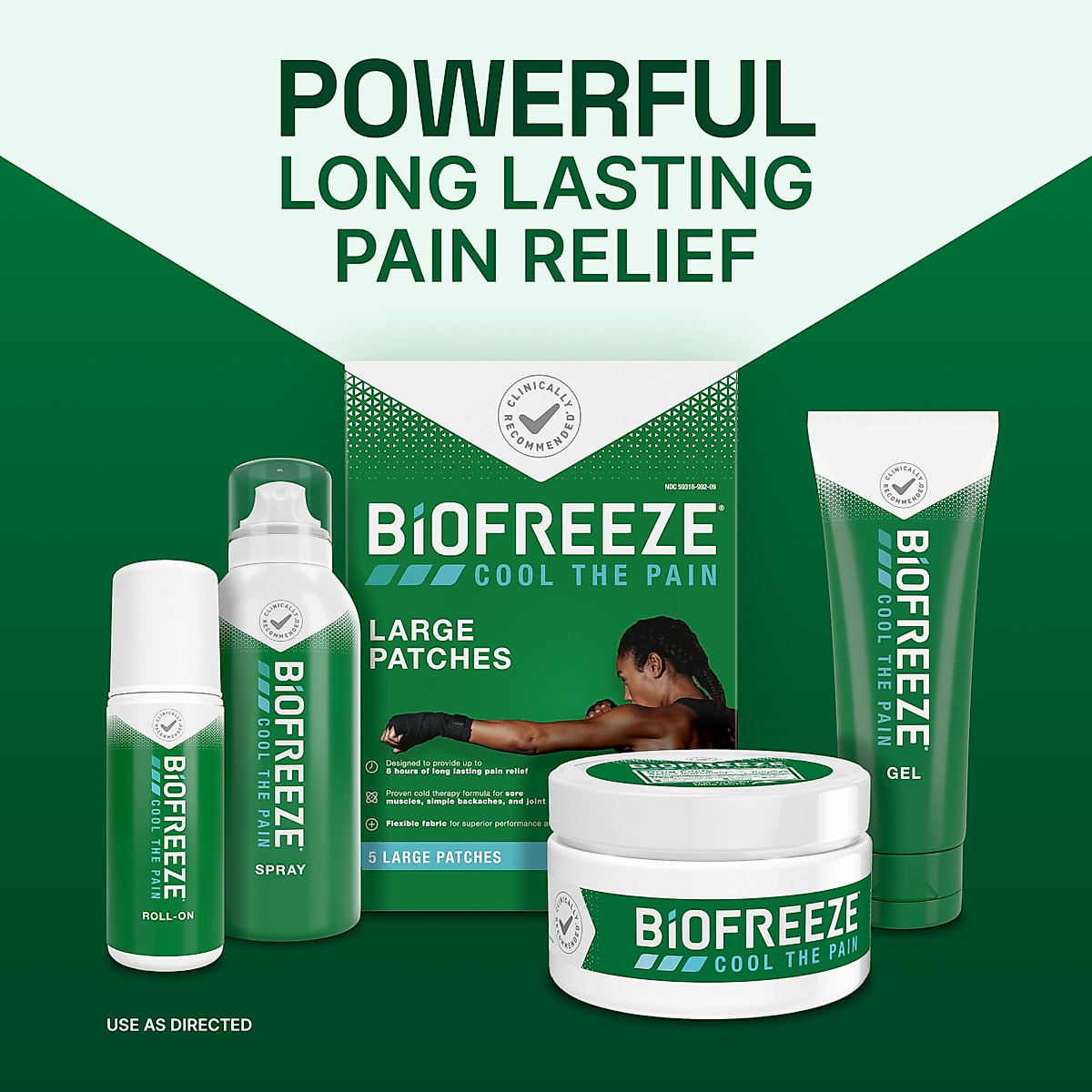 Biofreeze 11827 Roll-On Pain-Relieving Gel, 3 FL oz, Colorless Topical, Backache, Strains, Bruises, & Sprains