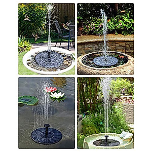 3W Solar Fountain Water Pump for Bird Bath,Portable Submersible Free Standing Solar Outdoor Submersible Fountain Water Pumps Kit for Bird Bath Small Pond and Patio Garden Decoration