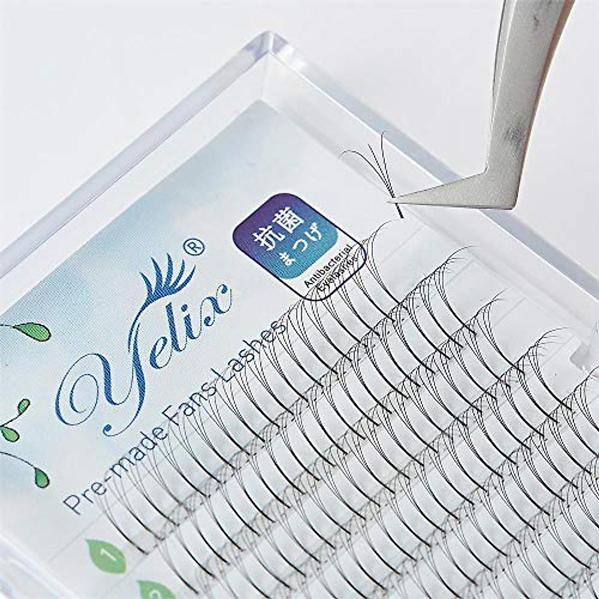 3D Russian Volume Lash Premade Fan Eyelash Long Stem Clustered Eyelash Extensions C Curl 0.07mm Thickness 11mm Length