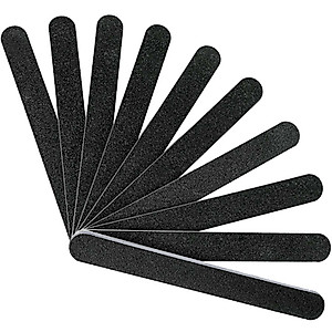 Karlash 10 PCS Professional Double Sided Nail Files Emery Board Grit Black Gel Cosmetic Manicure Pedicure