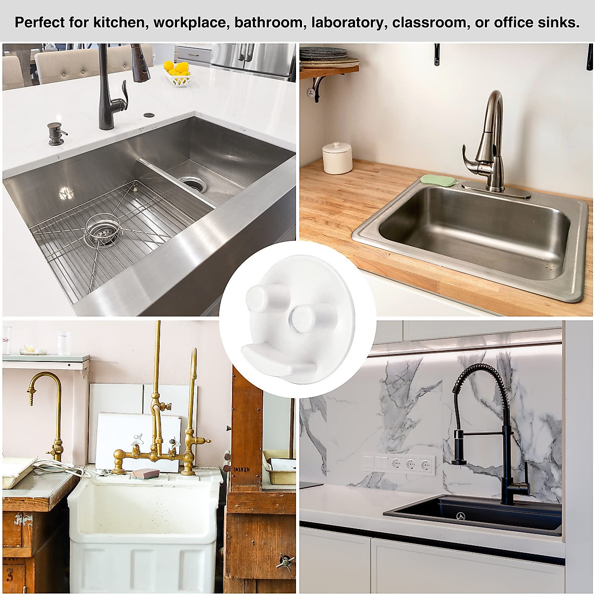 Omoojee Sponge Holder, 2 Pack Suction Sponge Organizer for Kitchen and Bathroom, Sponges Not Included