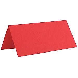 JAM PAPER Printable Place Cards - 3 3/4 x 1 3/4 - Brite Hue Red - 12/Pack