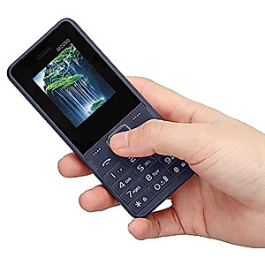 ASHATA M2090 2G Phone, Senior Mobile Phone, 1.7 inch Screen 3000mAh Dual Card Dual Standby, with Whatsapp, Multifunction Cell Phone, 100-240V (Blue)
