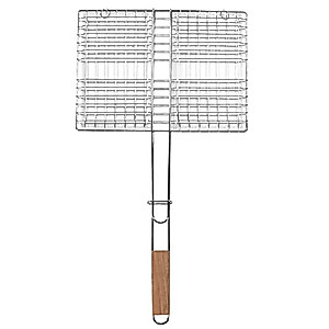 RvSky Garden kit BBQ Grill Basket Stainless Steel Rustproof Multipurpose Fish Grill Basket for Outdoor