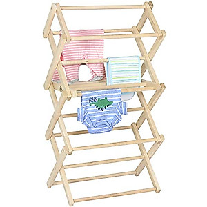 Pennsylvania Woodworks Clothes Drying Rack: Solid Maple Hard Wood Laundry Rack for Baby Clothes, Hand Towels, Delicates & More, Durable Small Folding Drying Rack, Made in USA, No Assembly Needed