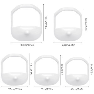 5 PCS Goat Beard Shaving Styling Template for Men, Different Size Goatee Trimming Stencil, Beard Shaper Styling Tool for Hairline Line-up, Sideburns, Mustache